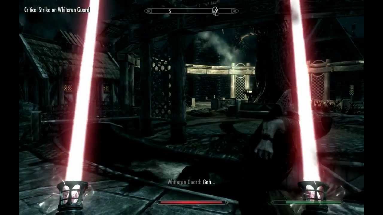 TES V: Skyrim - Lightsaber mod/Deathstar texture - YouTube