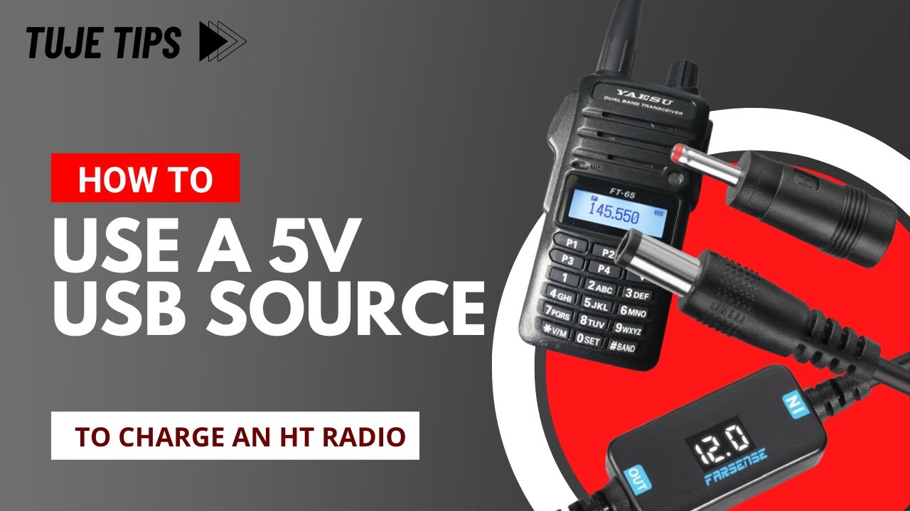 How To Use A 5 Volt USB Source to Charge An HT Ham Radio - YouTube