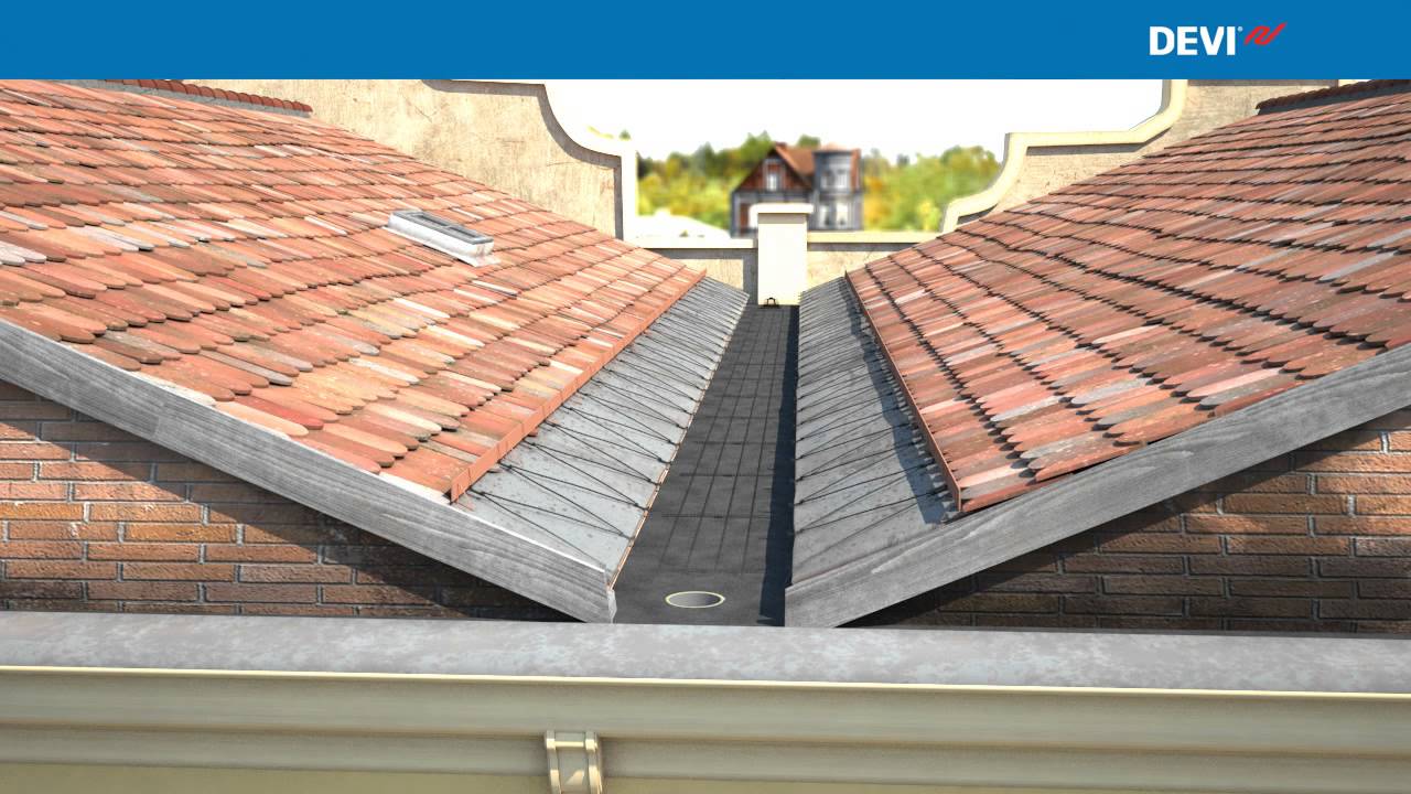 DEVI roof and gutter animation (with DEVIreg 316) - YouTube