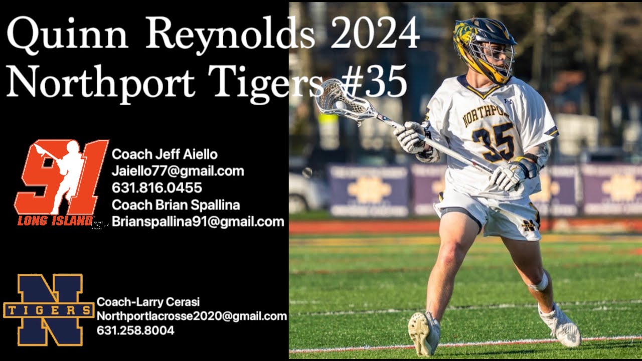 Quinn Reynolds 2024 SSDM Spring 2022 Northport Varsity Lacrosse - YouTube