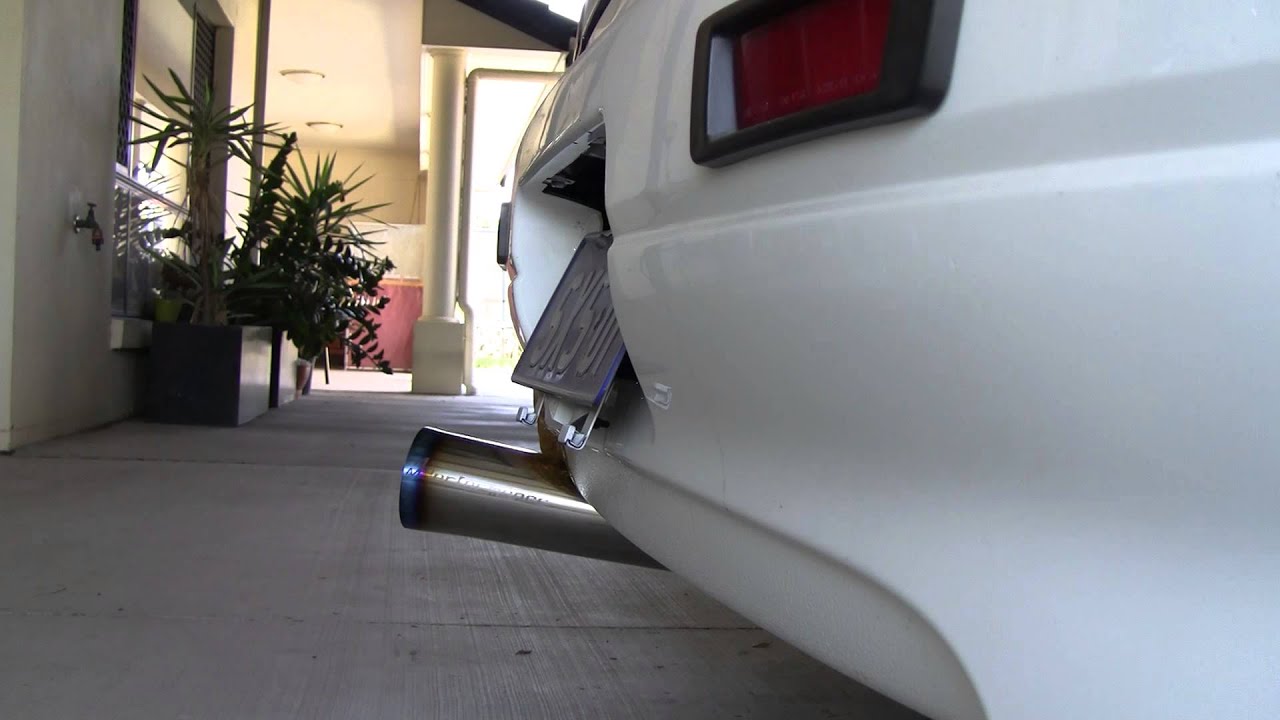 SR23VET titanium straight pipe. - YouTube