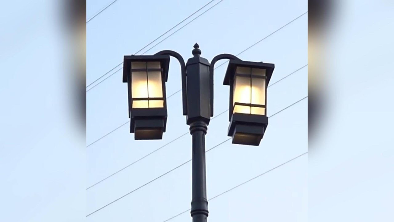 Waterproof Black Modern Outdoor Post Lights Public Lighting - YouTube