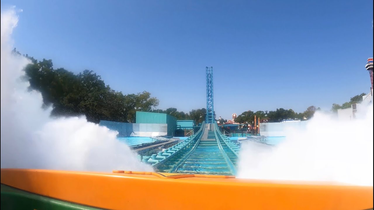Aquaman: Power Wave ALL NEW Water Roller Coaster 4K POV! | Six Flags ...