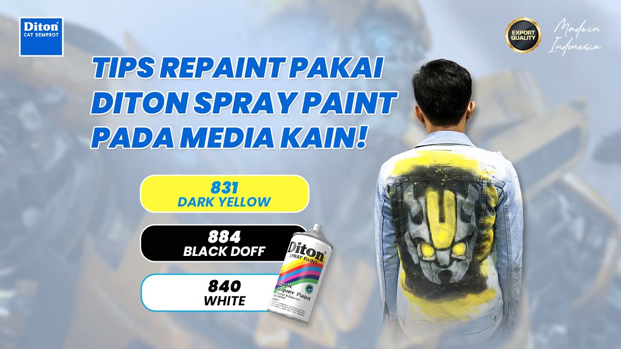 REPAINT DIBAHAN KAIN EMANG BISA? | DITON SPRAY PAINT - YouTube