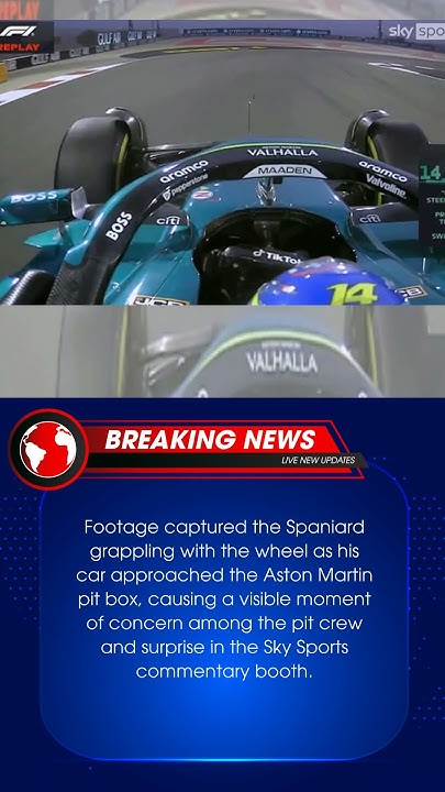 Bahrain Grand Prix Ever seen this before! Fernando Alonsos steering wheel comes off during FP2 ...