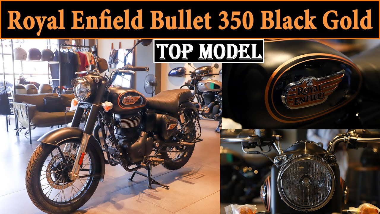 Royal Enfield Bullet 350 Black Gold Features I price I specification # ...
