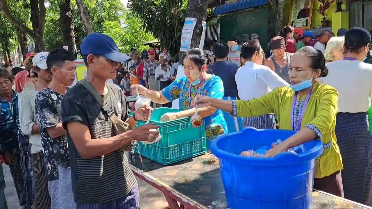 2 12 23 သရက်တောကျောင်းတိုက် သဘာဝတရားရိပ်သာ၌ နေ့စဥ် ထမင်း ဟင်း အဟာရဒါန