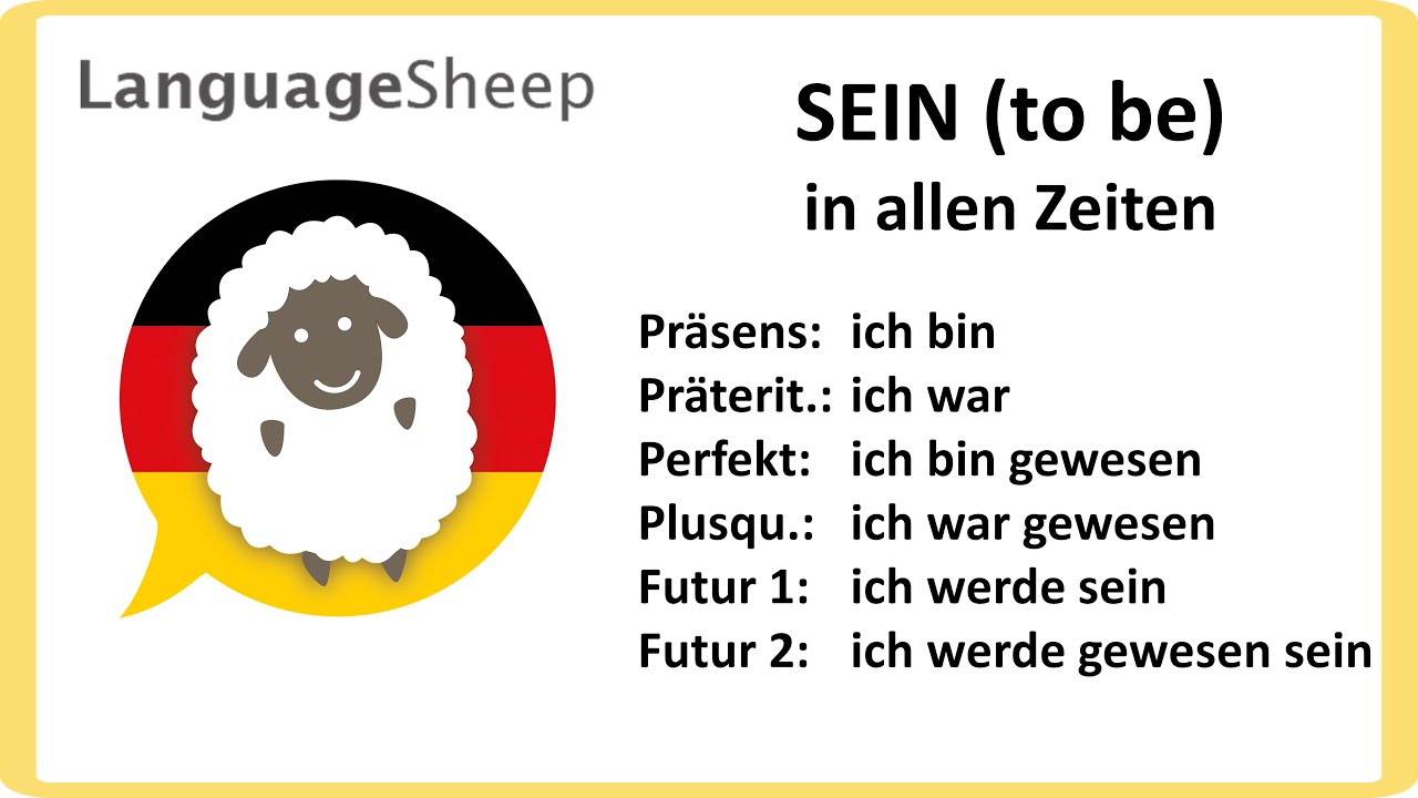 Konjugation & Aussprache von SEIN (to be) alle Zeiten - Conjugation ...