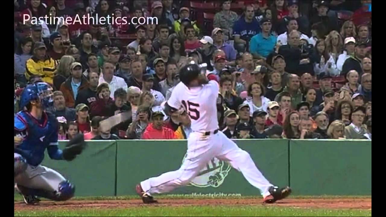 DUSTIN PEDROIA Home Run Baseball Swing Slow Motion Hitting Mechanics ...