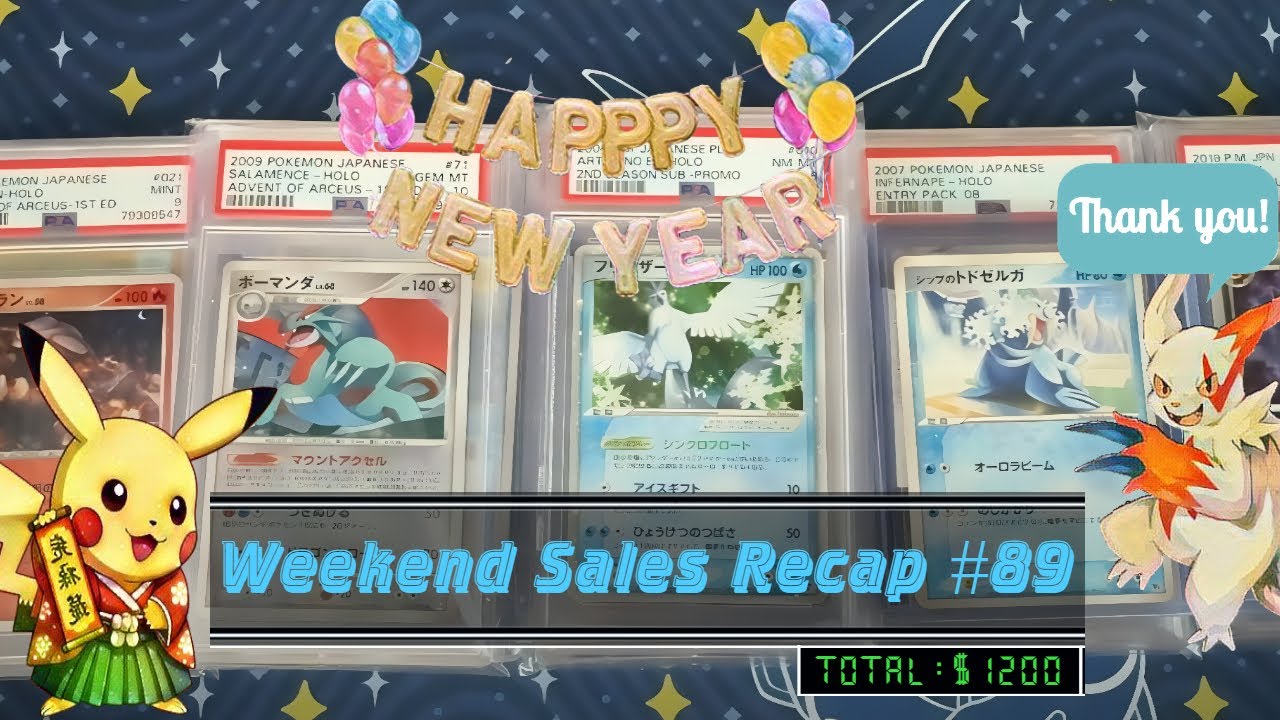 $1200 USD in Pokémon Cards What sold? Weekend Sales Recap #89 Let us ...