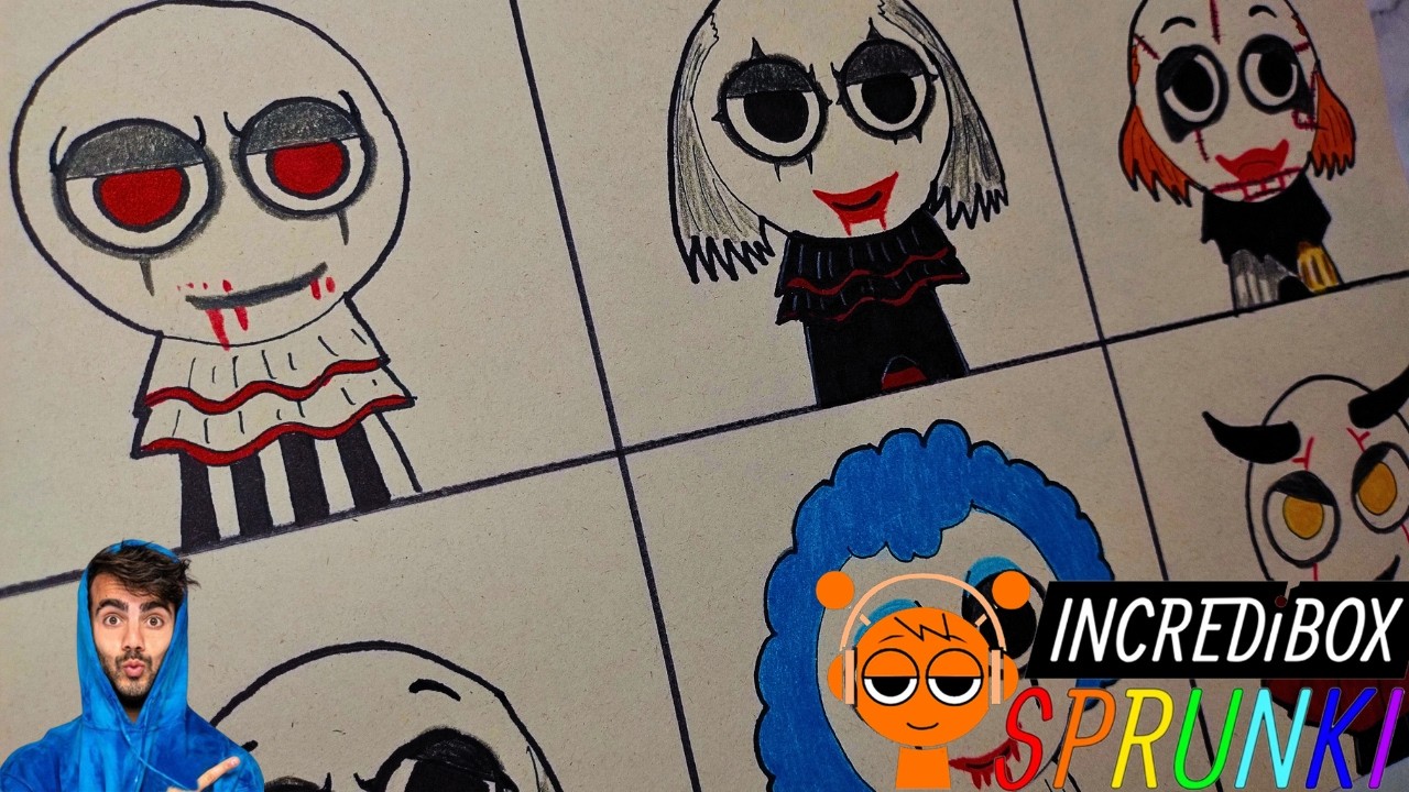 Dibujo todos los PERSONAJES de INCREDIBOX SPRUNKI pero son PAYASOS de ...