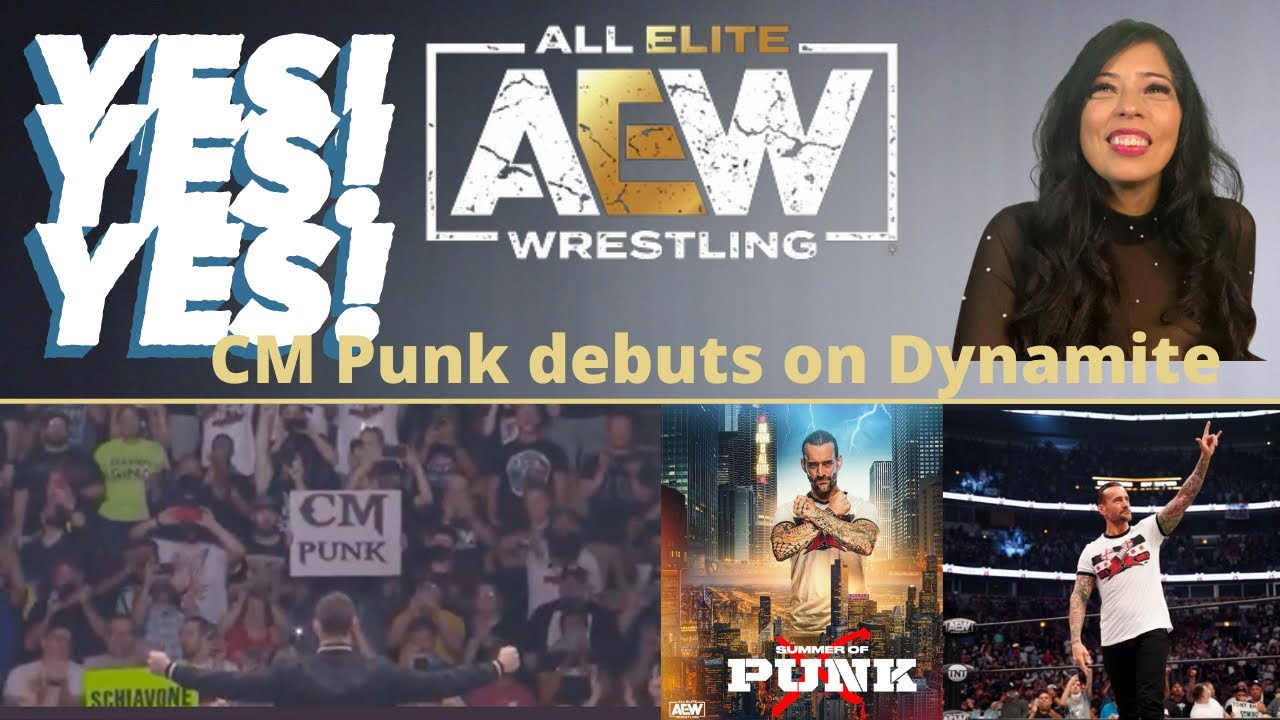 AEW Dynamite Reactions | CM Punk Debuts on Dynamite | teases a huge ...