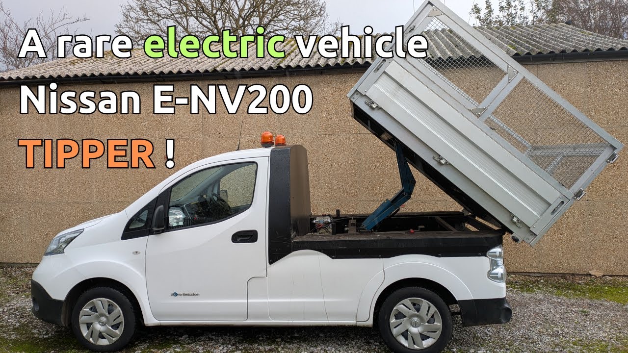 Nissan E-NV200 electric van with a caged tipper body conversion. A very ...