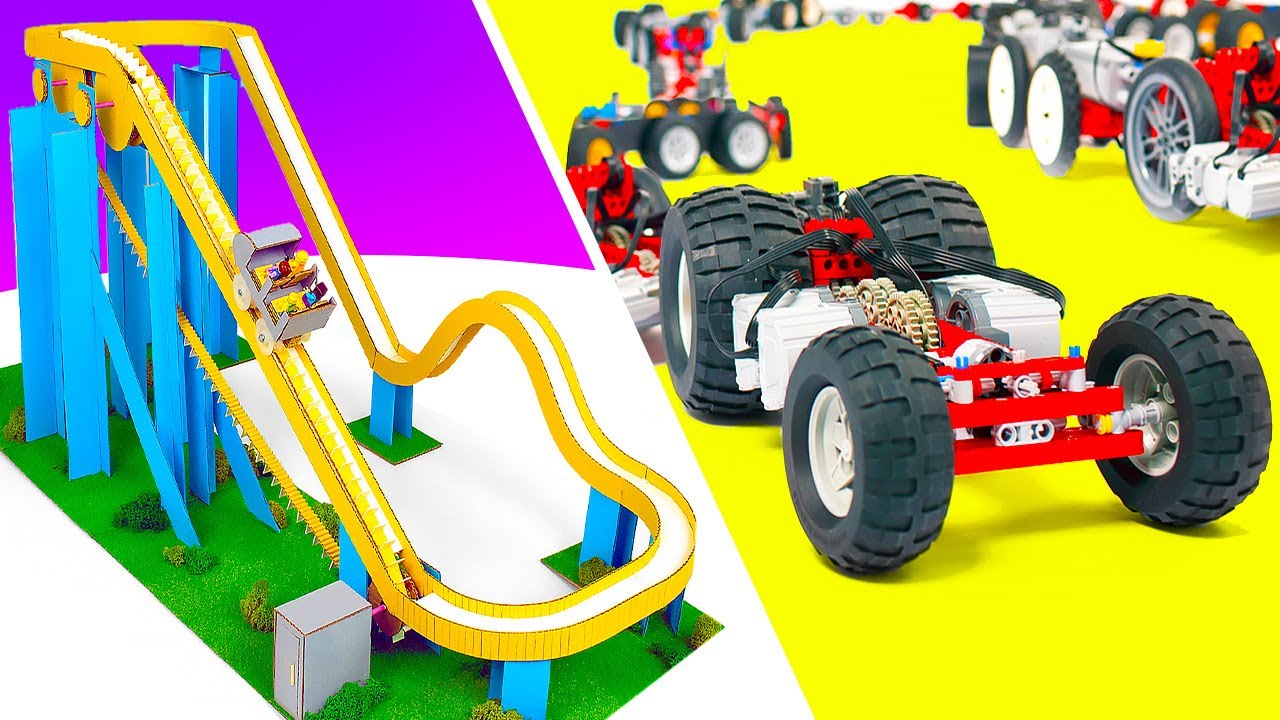 FUN WITH LEGO! || Slide Ride And Locomotive With Lego - YouTube