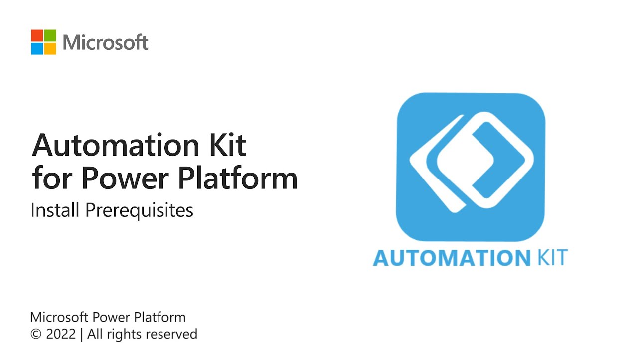 Prerequisites Creator Kit | Automation Kit for Power Platform - YouTube