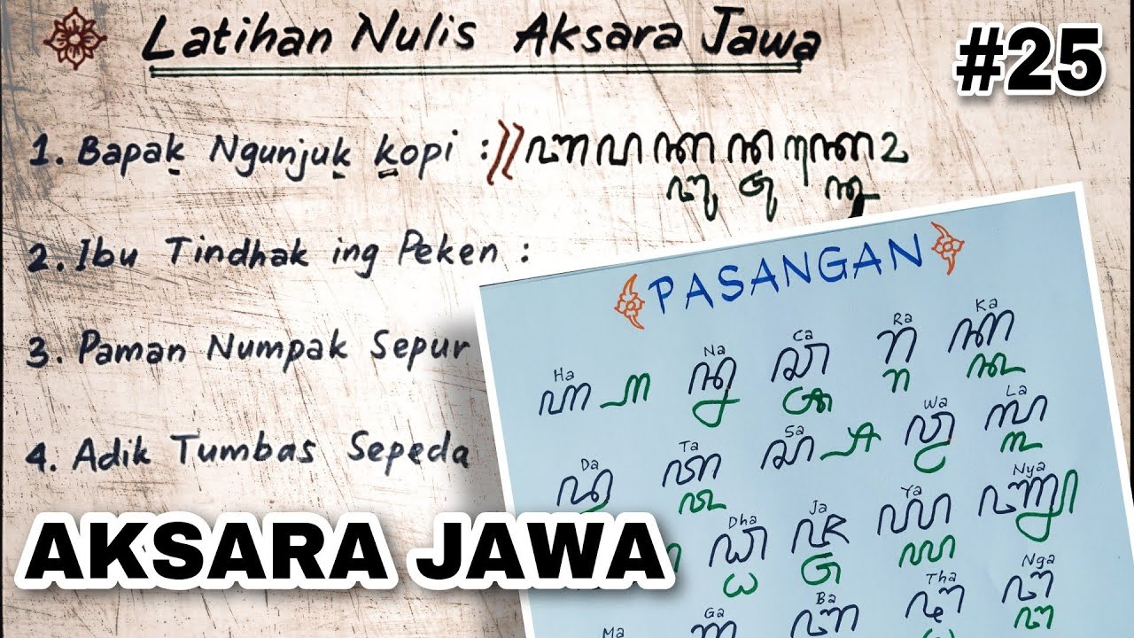 Aksara Jawa 25 Latihan Nulis Aksara Jawa Youtube