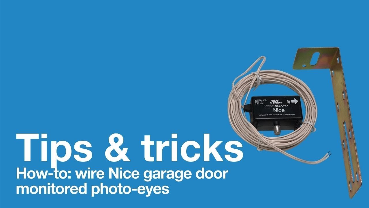 How-To: Wire Nice Garage Door Monitored Photo-Eyes - YouTube