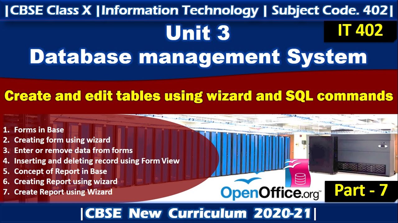 Perform operations on table | Part - 7 | IT 402 | Class 10 | OpenOffice ...