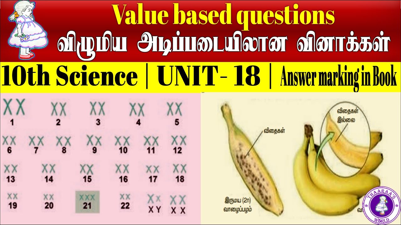 10th Science U18Z09 ｜ UNIT 18 ｜ Book Back Value based question｜ விழுமிய ...