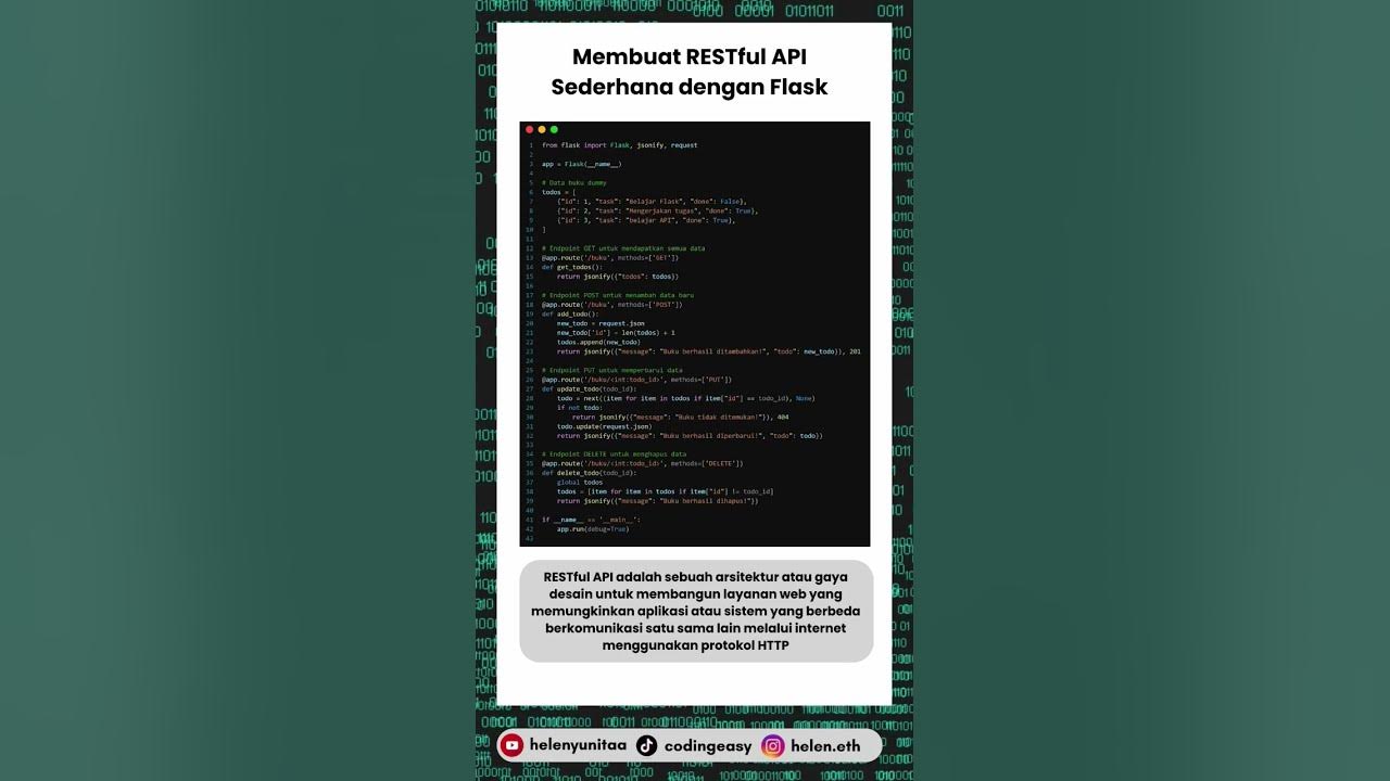 Rahasia RESTful API Python Flask yang Gak Banyak Orang Tahu! - YouTube