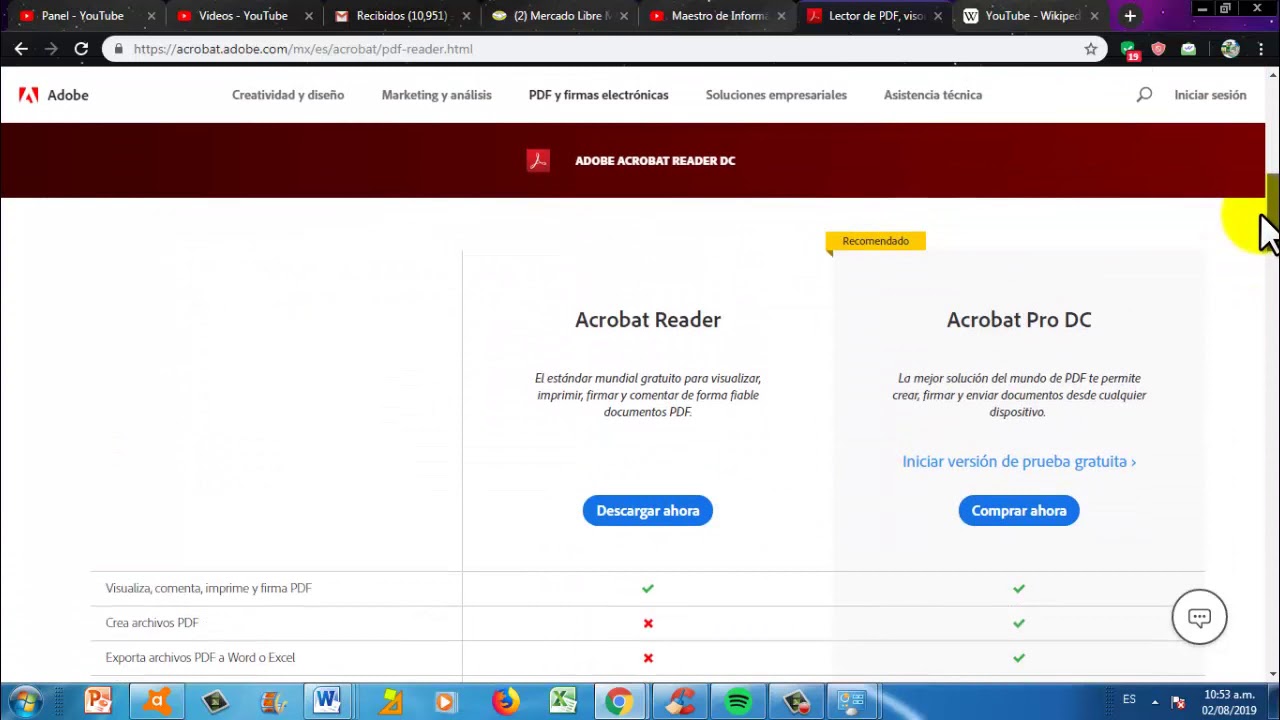 COMO DESCARGAR E INSTALAR ADOBE READER PDF - YouTube