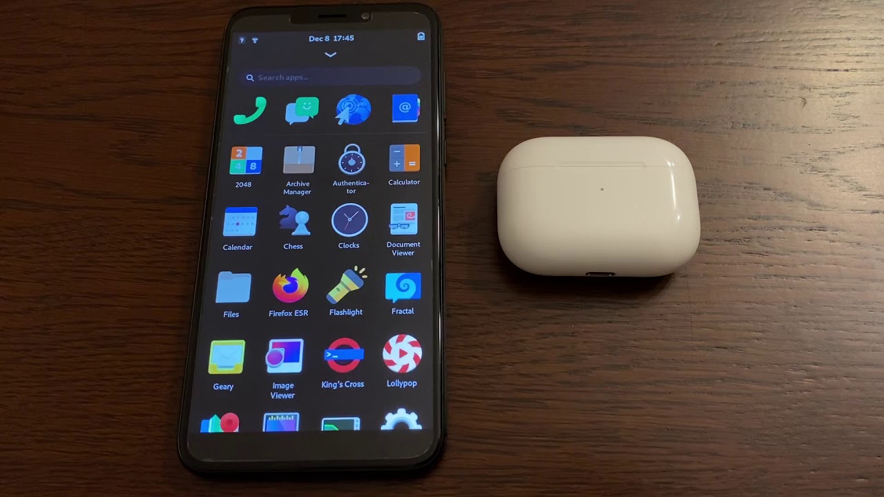 Mobian on PinePhone pairing AirPods Pro - YouTube