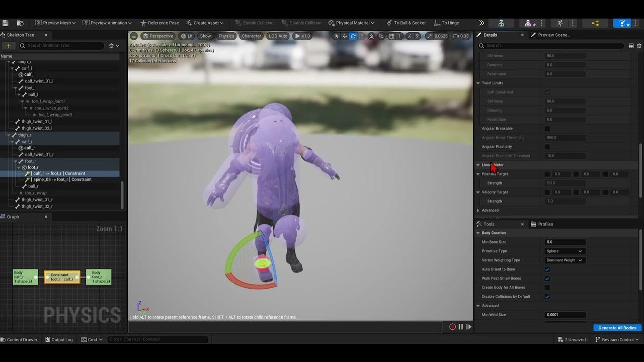Physics Asset 037 Angular Limits Constraint Details - YouTube