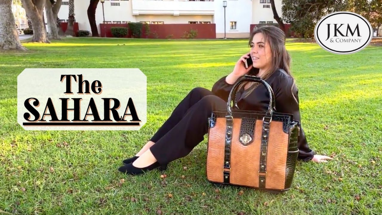 THE SAHARA Computer iPad, Laptop Tablet Rolling Tote Bag Briefcase ...