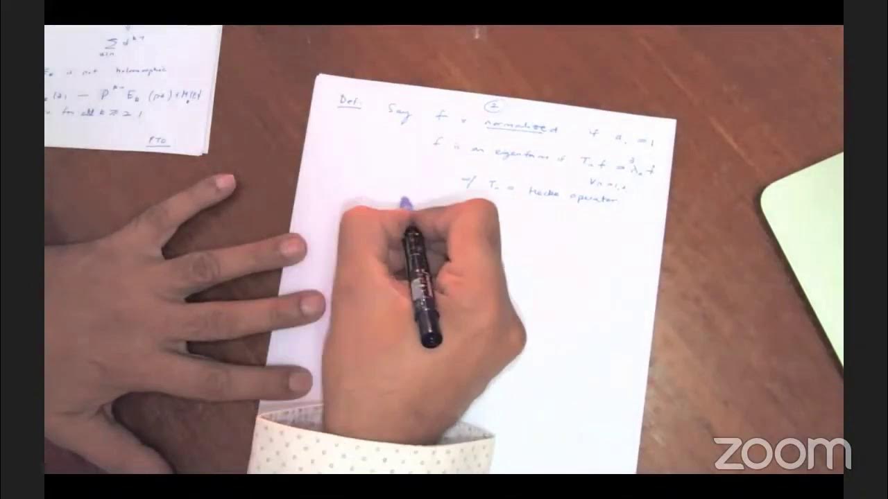 Lecture1: Dec. 14, 2020 : P-adic families of forms: Prof. Eknath Ghate, TIFR Mumbai. - YouTube