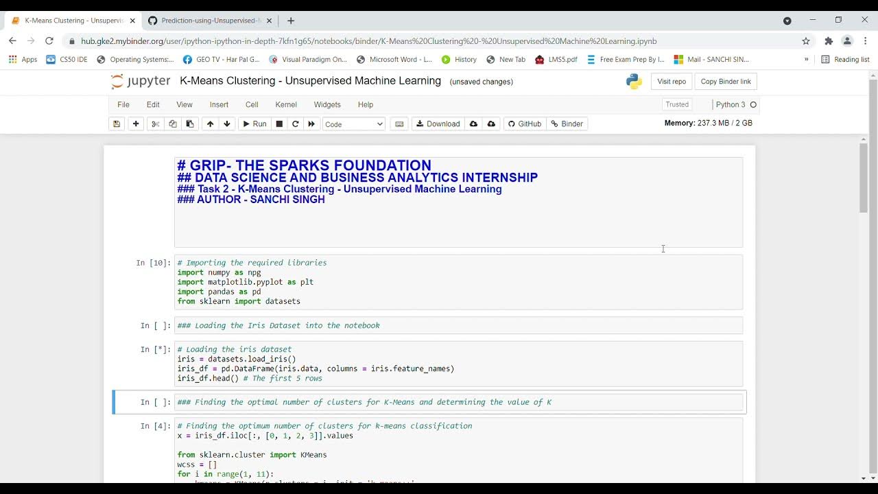K Means Clustering Unsupervised Machine Learning Jupyter Notebook- Using Python - YouTube