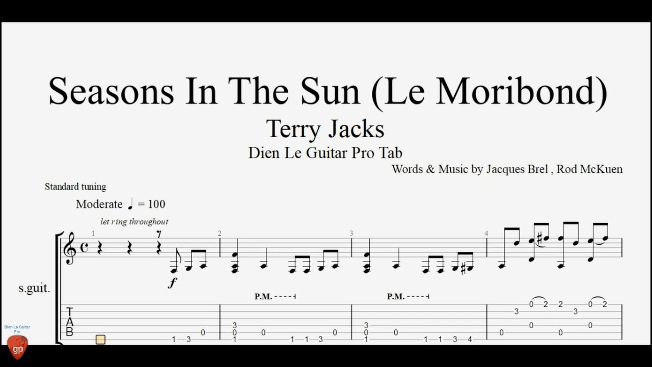 Seasons in the Sun - Guitar Tutorial + TAB Chords - Chordify