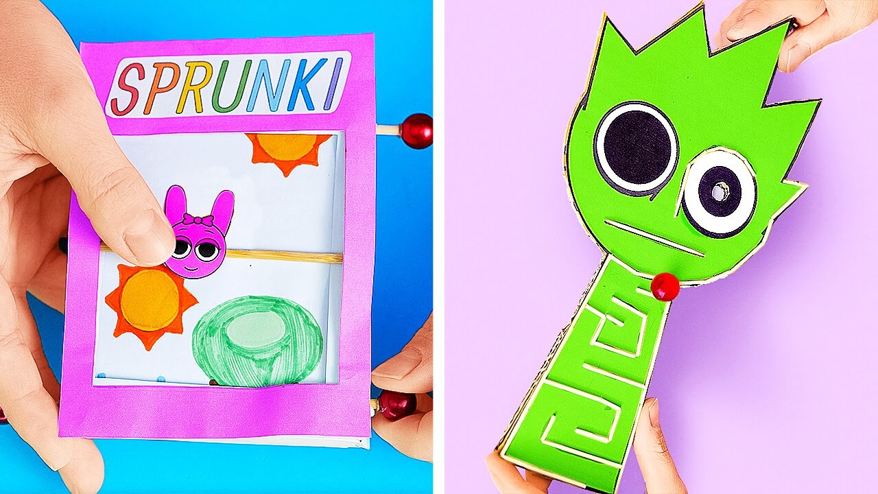 HOE MAAK JE EEN SPRUNKI SPEL MET PAPIER ️📄 Leuke Doe-het-zelf voor ...