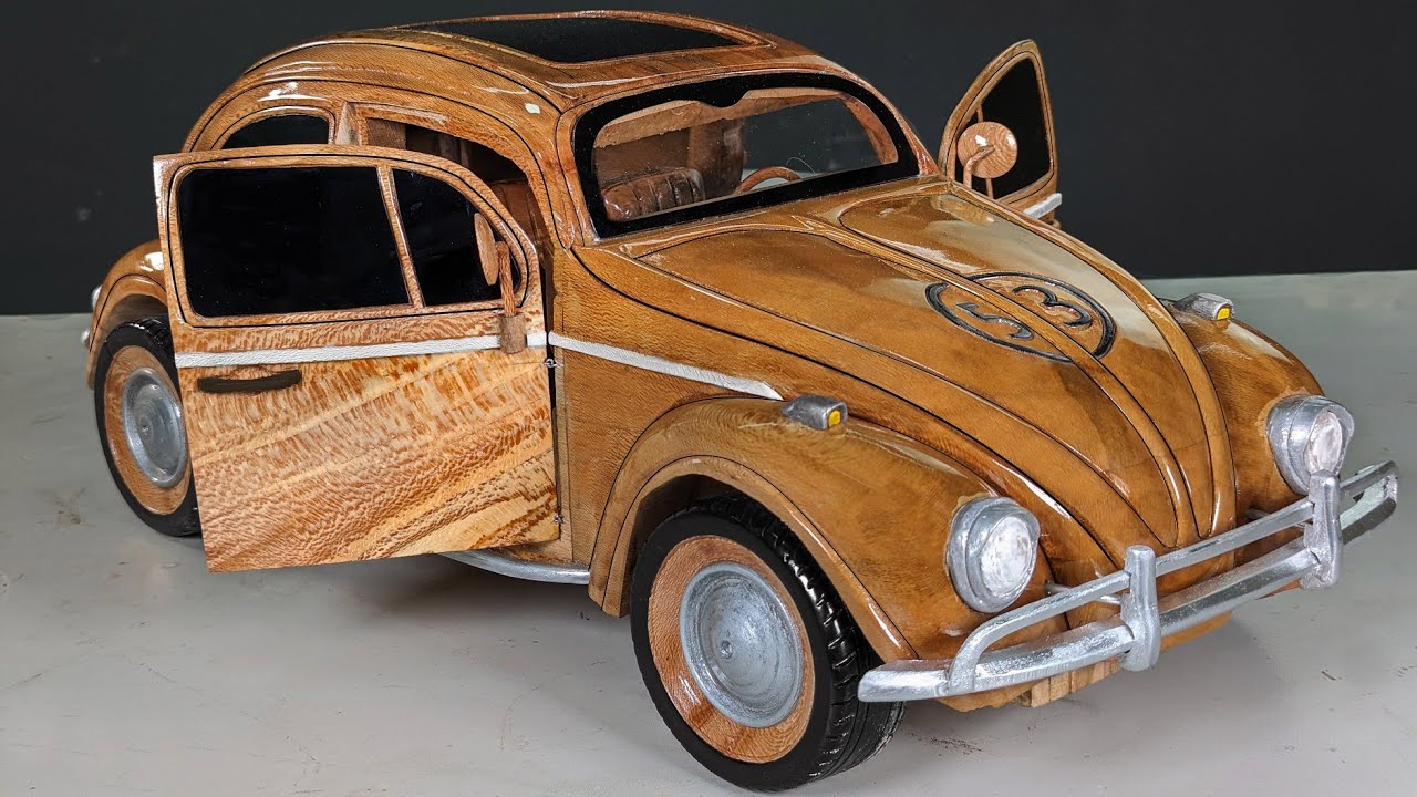 How to make Herbie The Love Bug 1963 Volkswagen Beetle Out of Wood ...