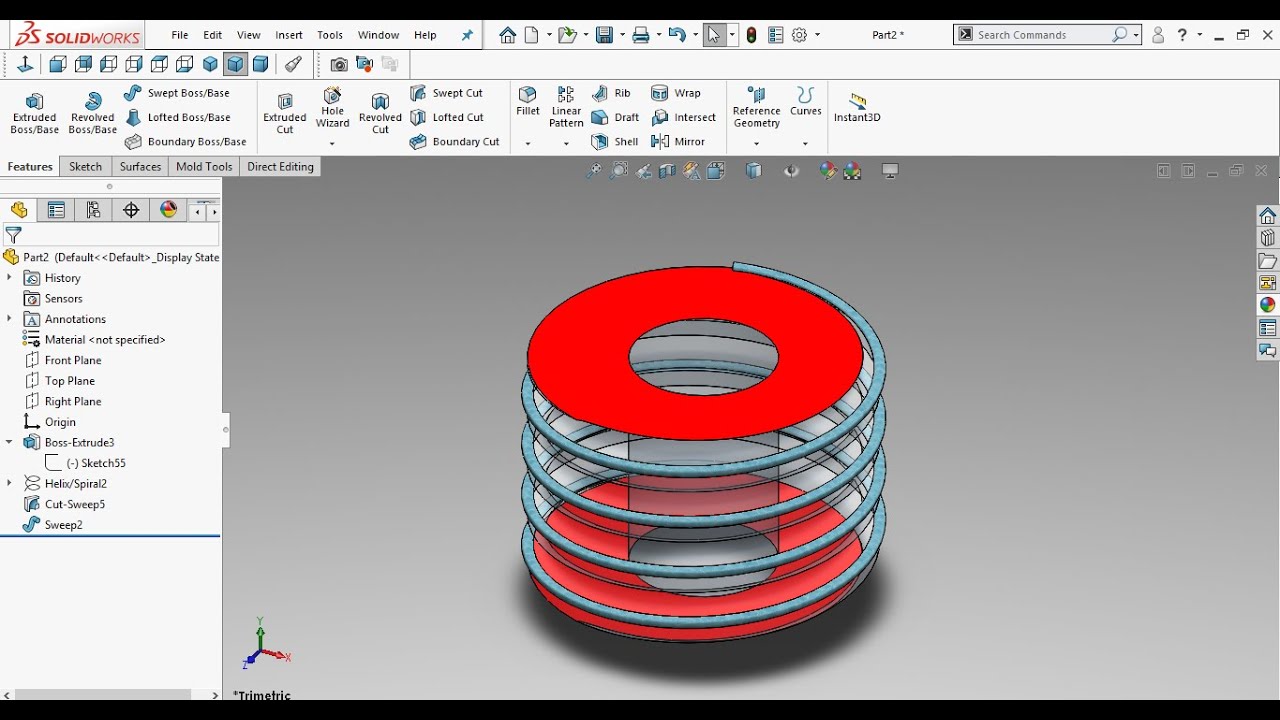 SolidWorks Exercises for Beginners 31 How To Use Swept Cut solidworks-exercises-for-beginners-31-how-to-use-swept-cut