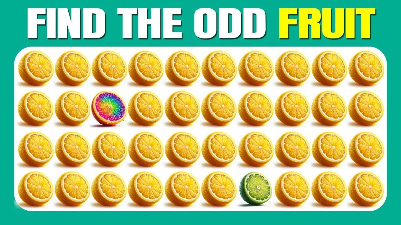 Find the ODD One Out - Fruit Summer Edition🥝🍋🥑| Easy, Medium, Hard - 40 ...