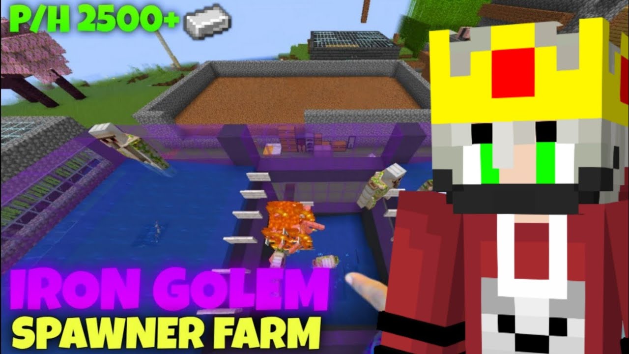 Minecraft Iron Golem Farm Using Spawner 🔥 | Easy & OP Iron Farm ...