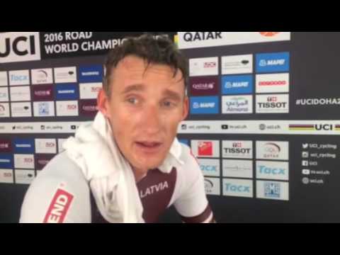 Gatis Smukulis pēc finiša pasaules čempionātā - YouTube