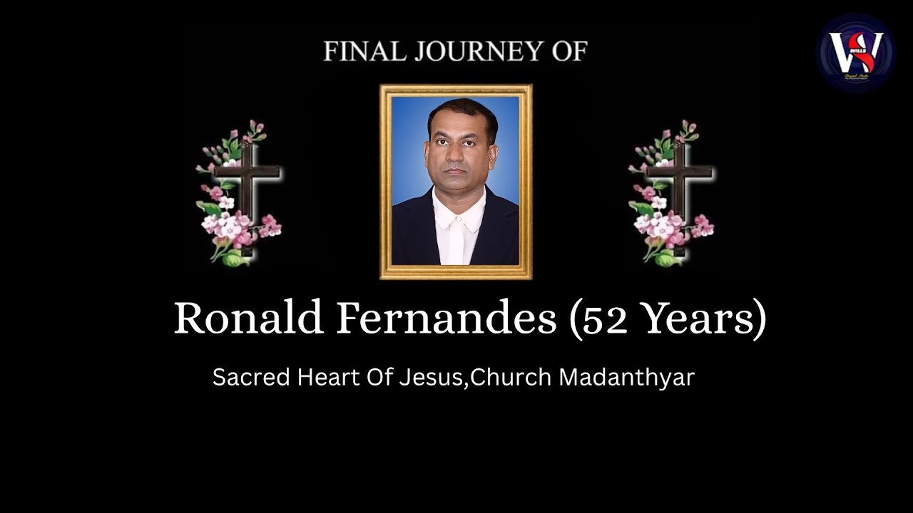 Funeral Ceremony Of Ronald Fernandes (52 Years) Sacred Heart Of Jesus ...
