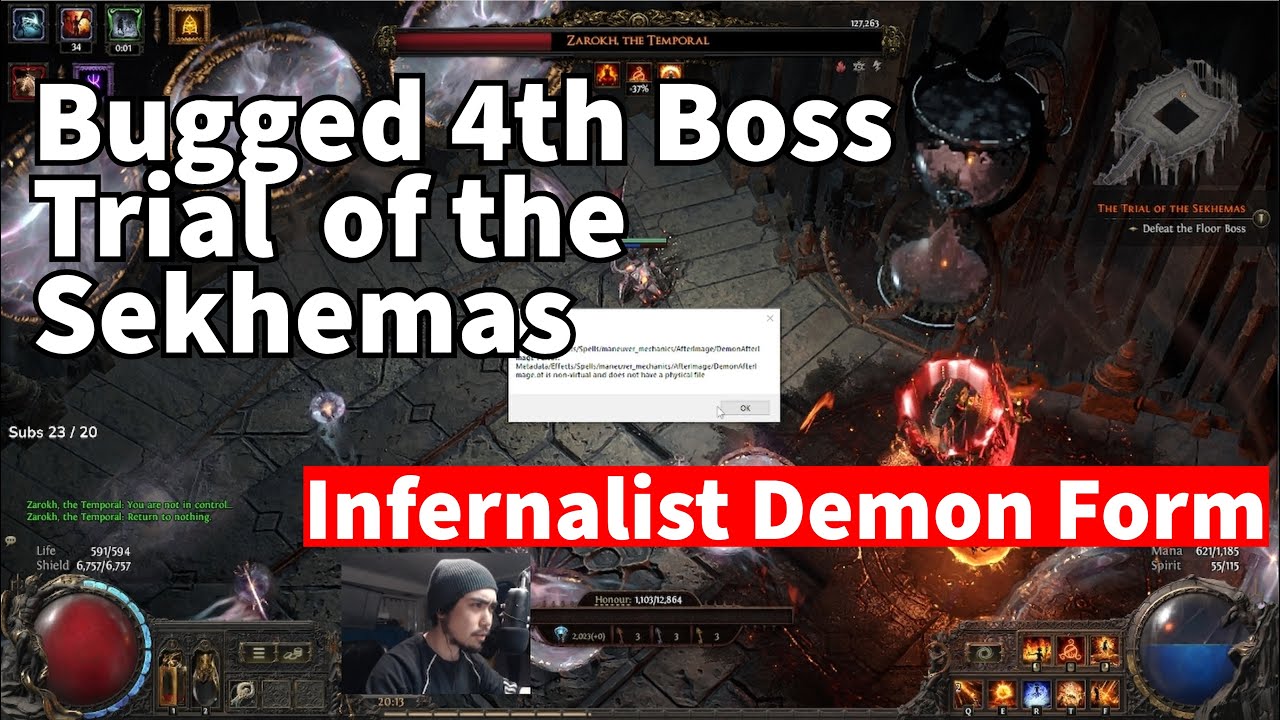 Bugged 4th Boss Trial of the Sekhemas - Infernalist Demon Form - YouTube