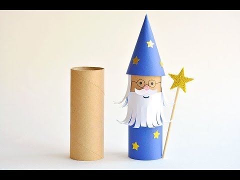 How to Make a Paper Roll Wizard - YouTube
