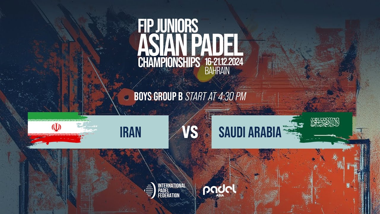 🇮🇷 IRAN vs SAUDI ARABIA 🇸🇦 - ASIAN JUNIORS PADEL CHAMPIONSHIPS - TIE 2 ...