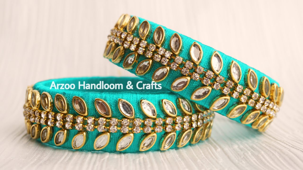 How to make Silk thread bangles at home | Handmade Bangles | Latest ...