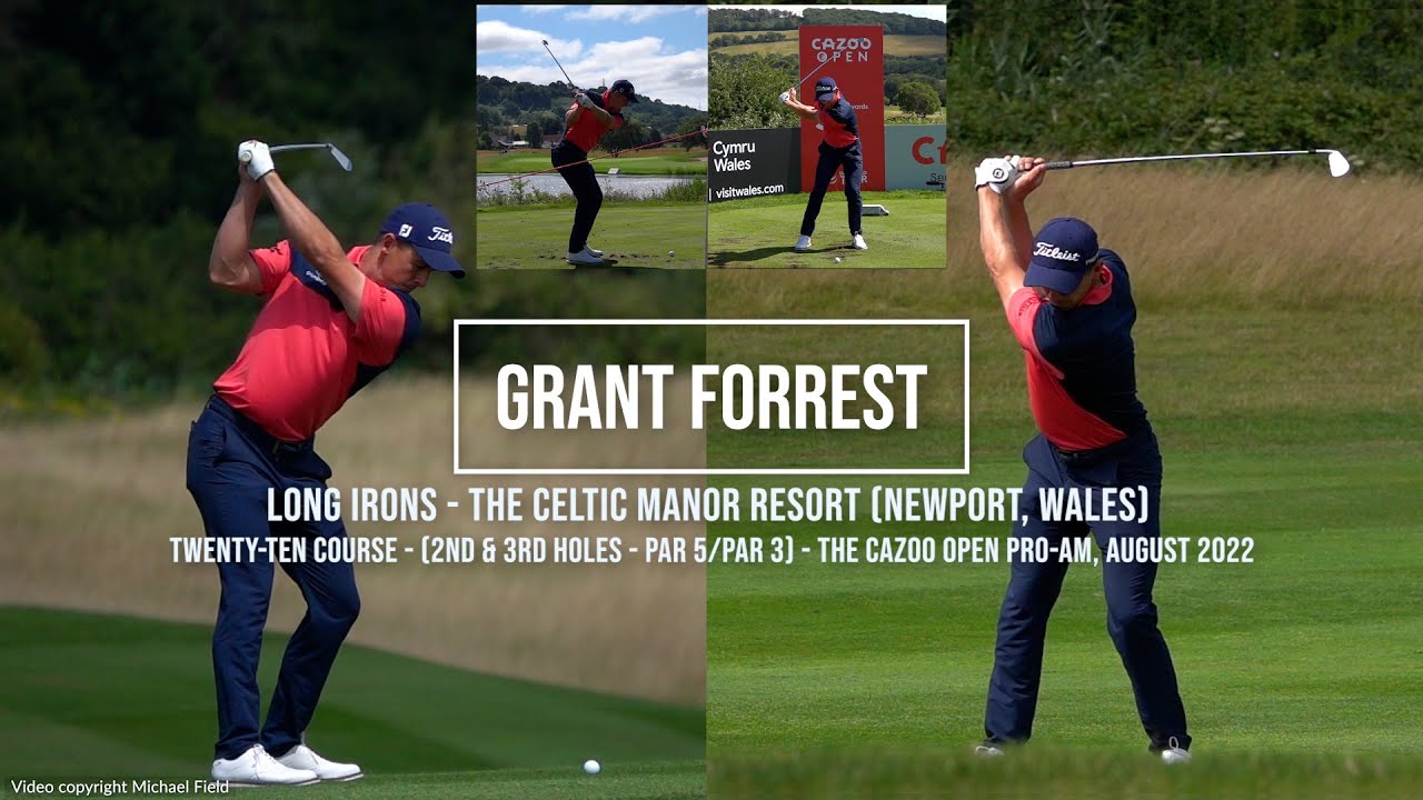 Grant Forrest Golf Swing Long Irons (FO & DTL views), Cazoo Open ...