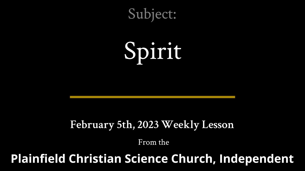 February 5th, 2023 Weekly Lesson — Spirit - YouTube