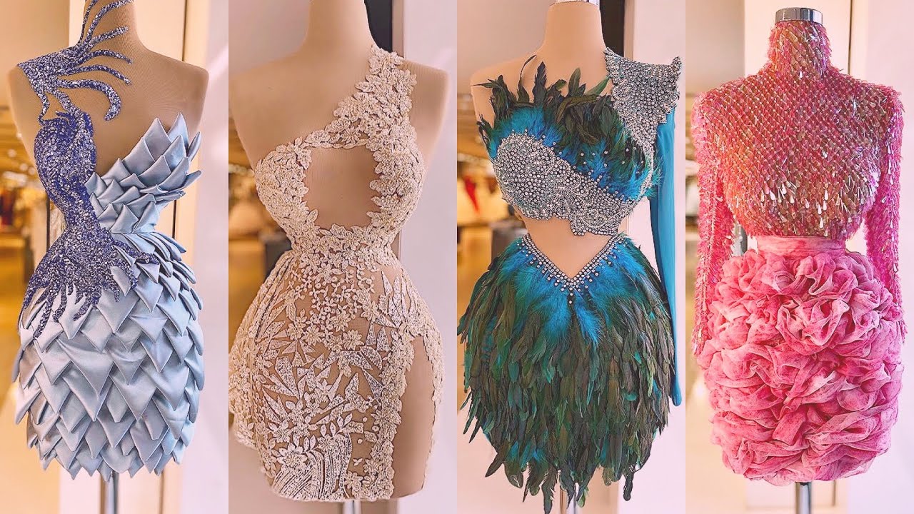 Latest short dinner dress ideas ||prom short gown - YouTube