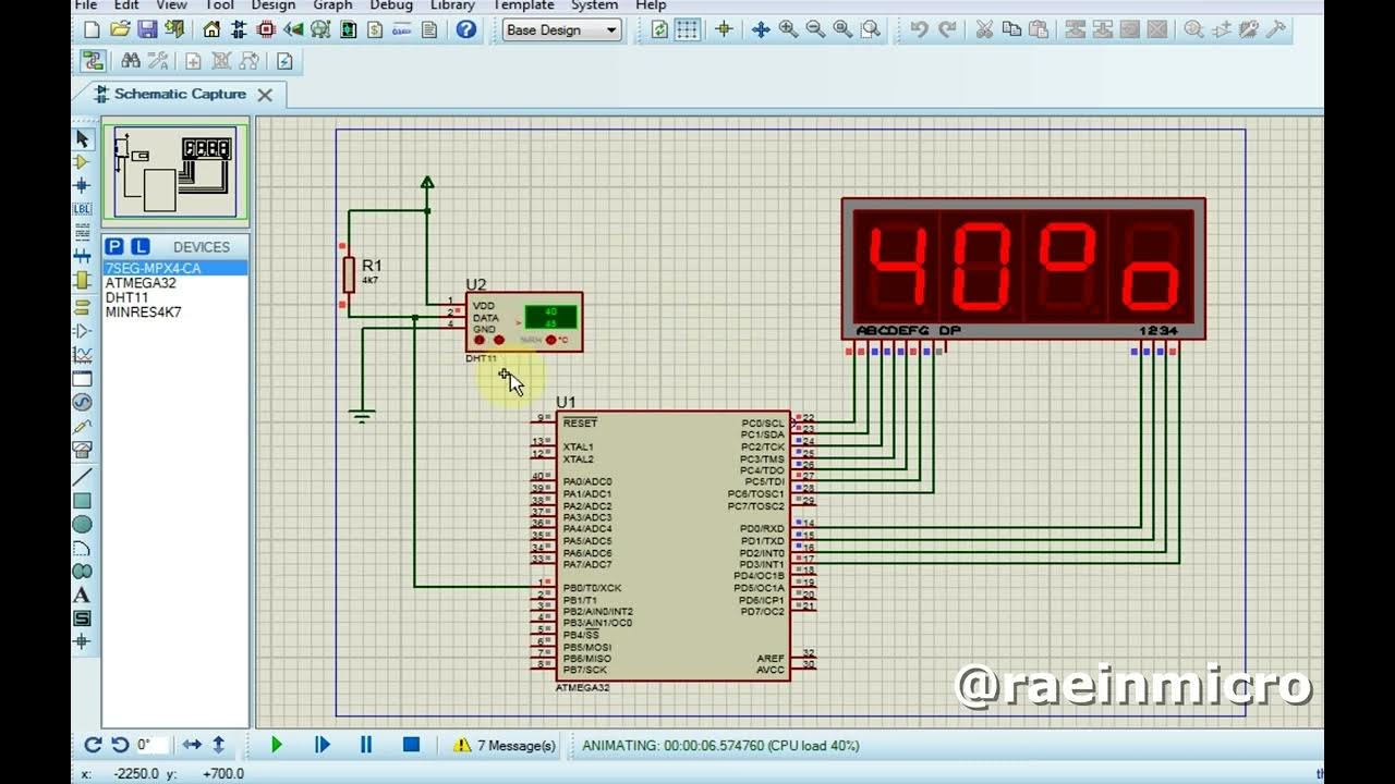 Interfacing ATMEGA32 with 7-segment display and DHT11 sensor - YouTube
