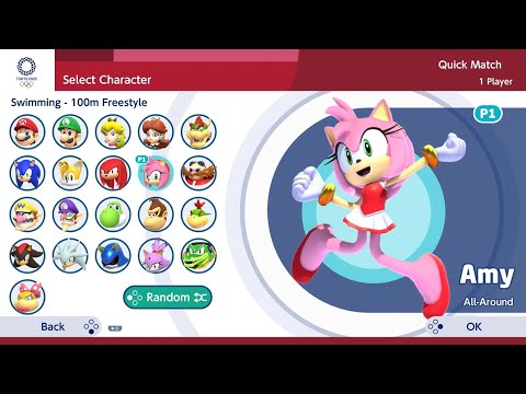 Mario & Sonic at the Olympic Games Tokyo 2020 | Swimming | Amy Rose ...