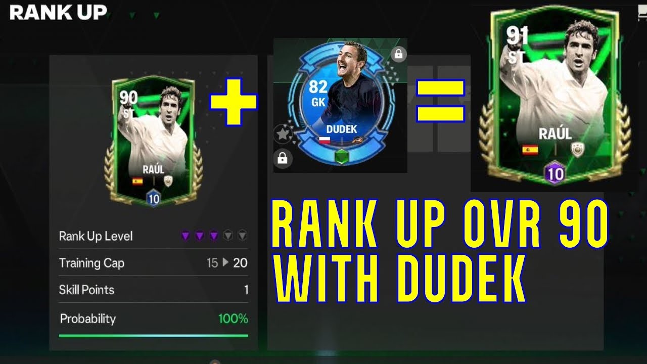 FC Mobile - How to use Dudek to Rank Up OVR 90 Player - YouTube