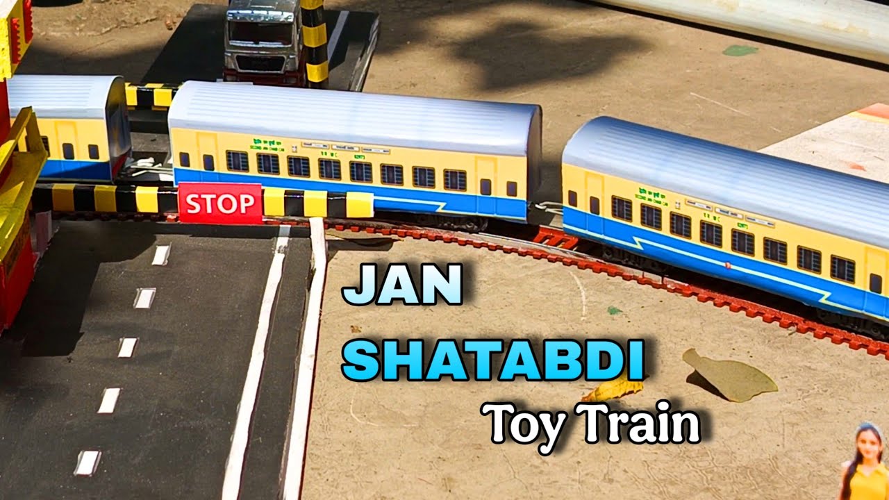 Crossing Jan SHATABDI express with ICF old Blue Coaches of indian ...