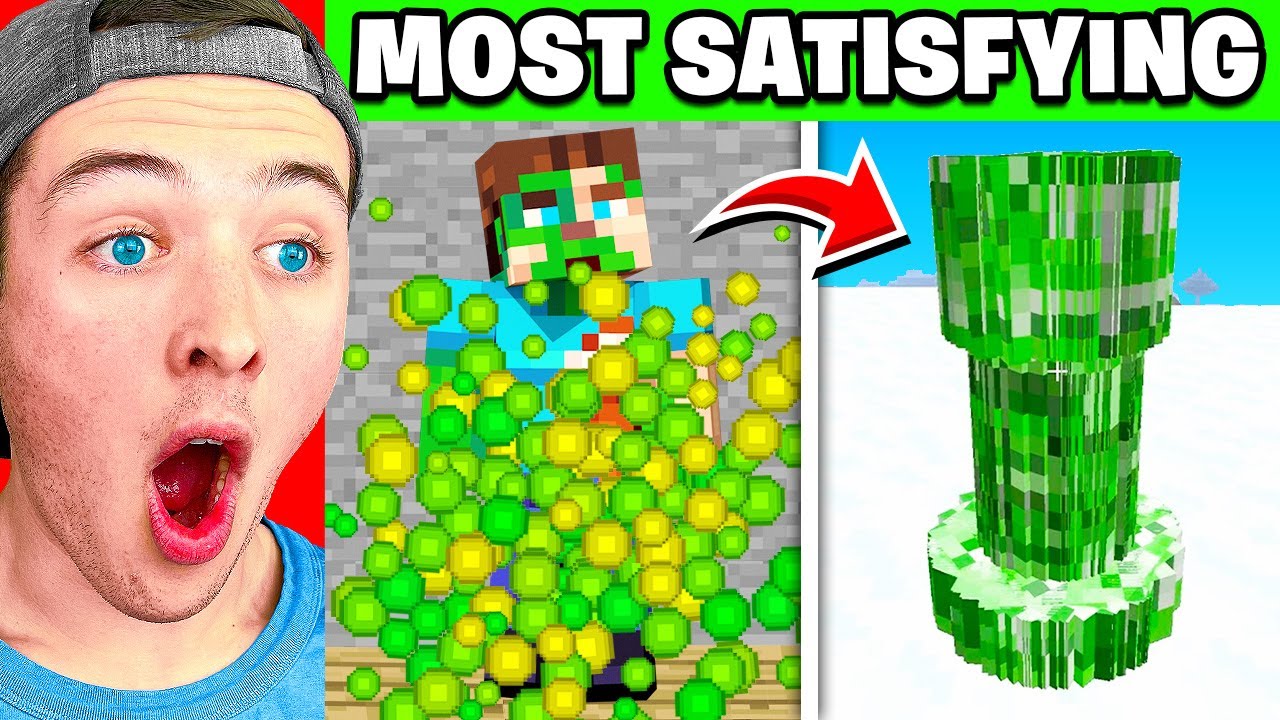 Reacting to the MOST SATISFYING Minecraft Videos! - YouTube